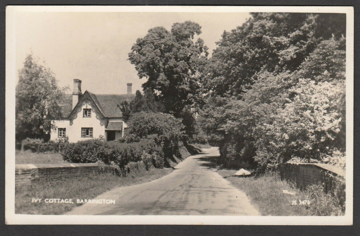 Postcard Barrington near Ilminster Somerset view of Ivy Cottage RP ...