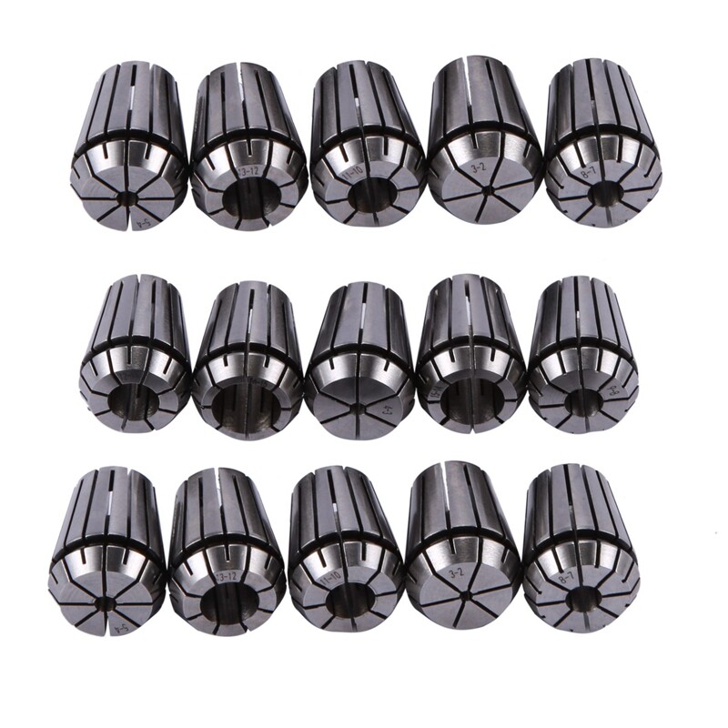 15Pcs ER25 Collet Tool Precision Spring Collet Set from 2mm to 16mm ...