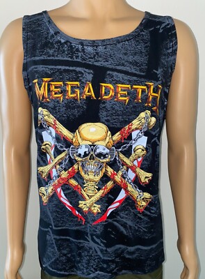 MEGADETH 'Killing is my business...' rare vintage multicolor tank-top ...