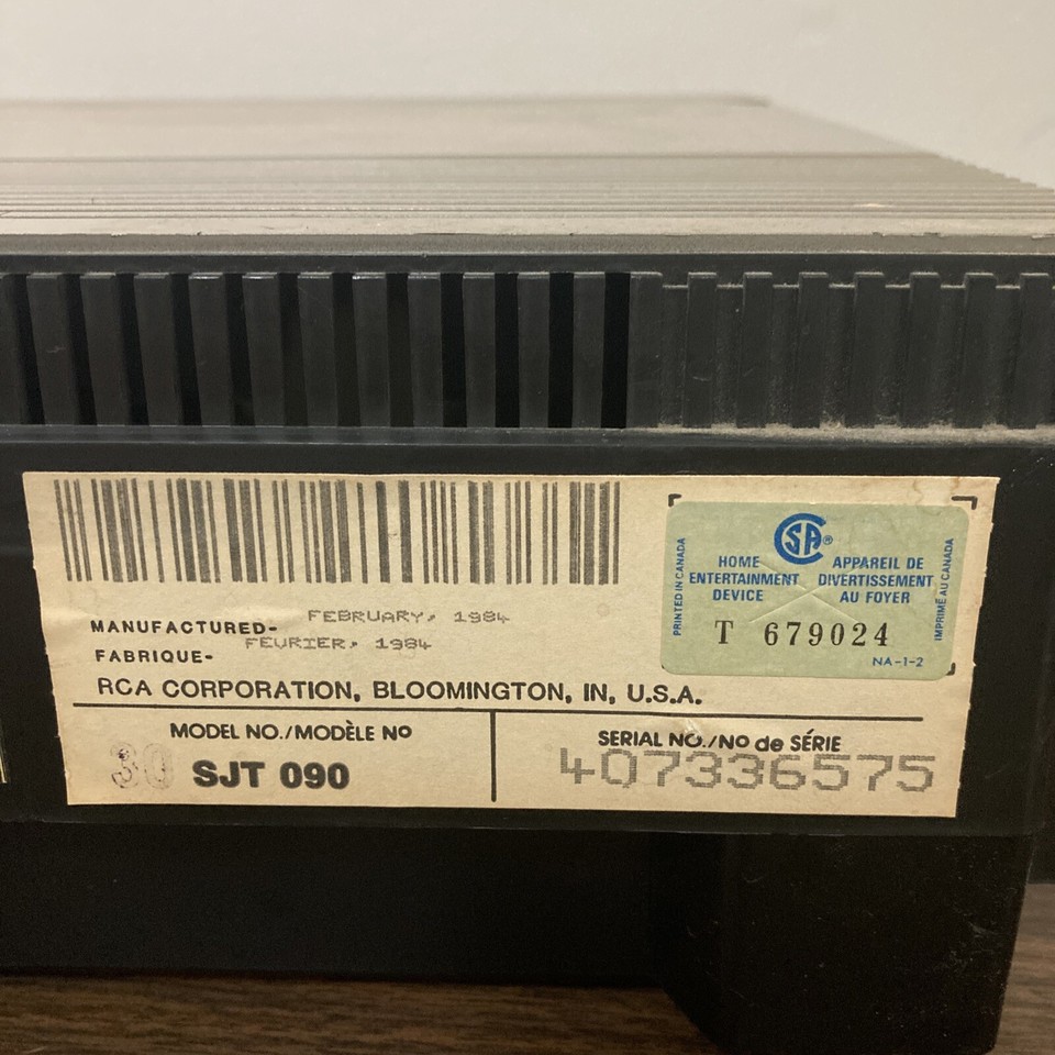 RCA Selectavision CED Videodisc Model SJT-090 Video Disc Player Repair ...