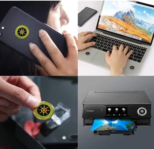 12pc Radiation Protection Sticker Phone Tablet Laptop 5G Wi-Fi EF RF ...