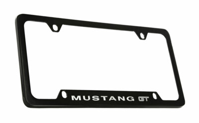Ford Mustang GT Black Coated Metal License Plate Frame Holder Tag | eBay