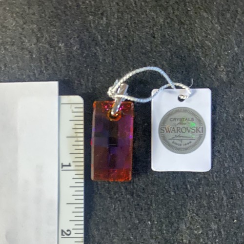 Swarovski Astral Pink Crystal Pendant in Platinum Over Sterling Silver ...