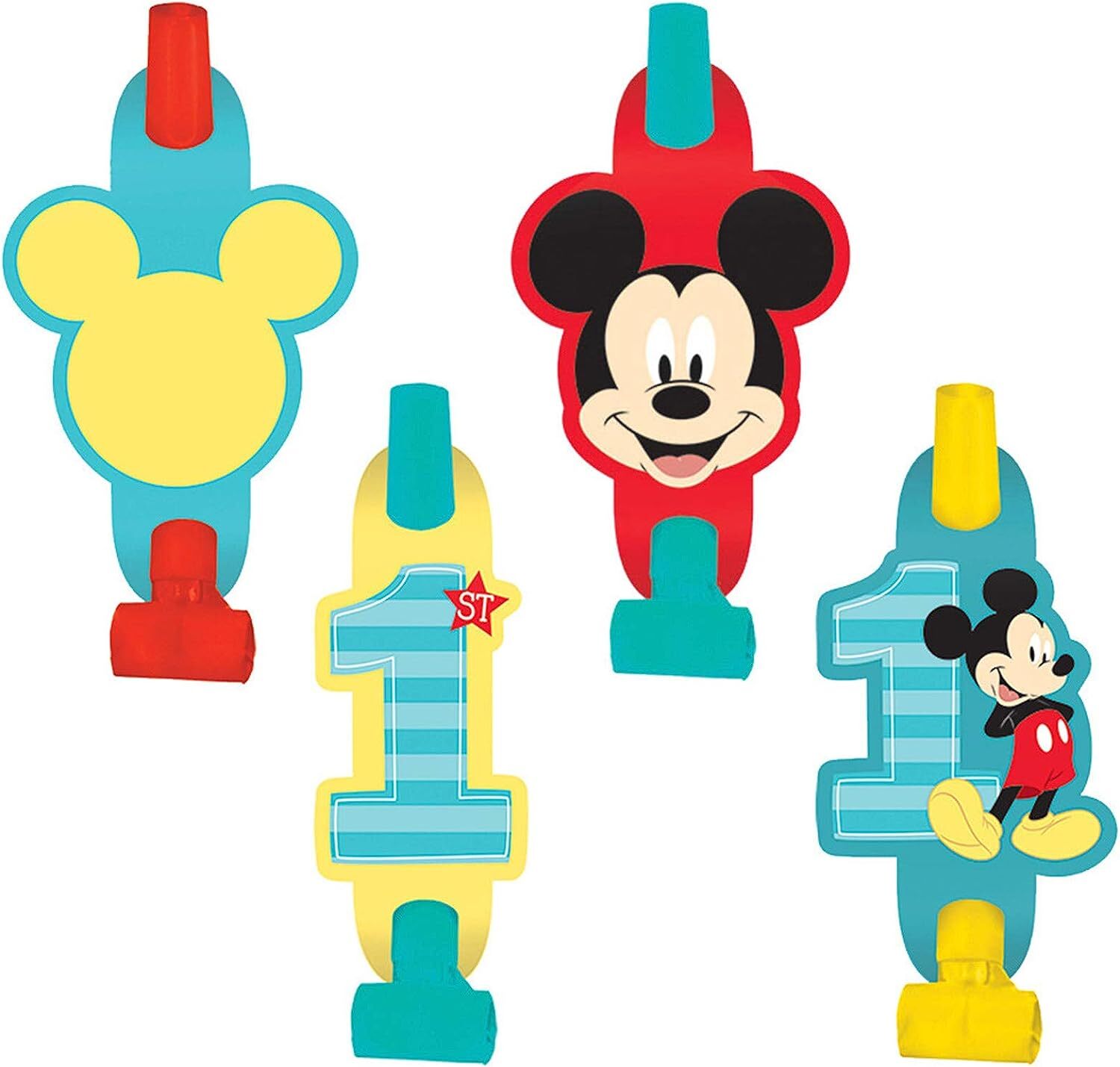Mickey Mouse Fun To Be One Disney Kids 1st Birthday Party Favor Horns ...