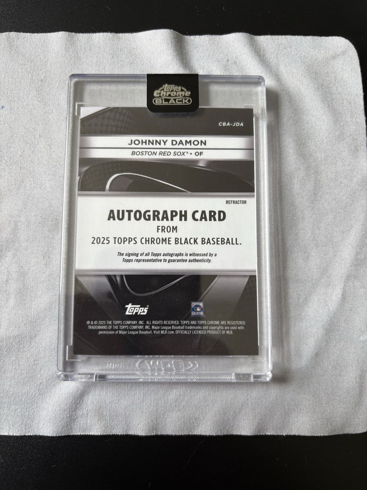 2025 Topps Chrome Black Johnny Damon Auto Refractor /199 CBA-JDA Boston ...
