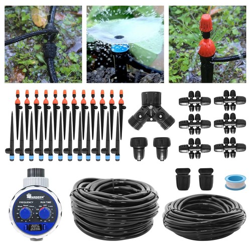 Micro Drip Irrigation Kit Automatic Garden Watering Misting System with ...