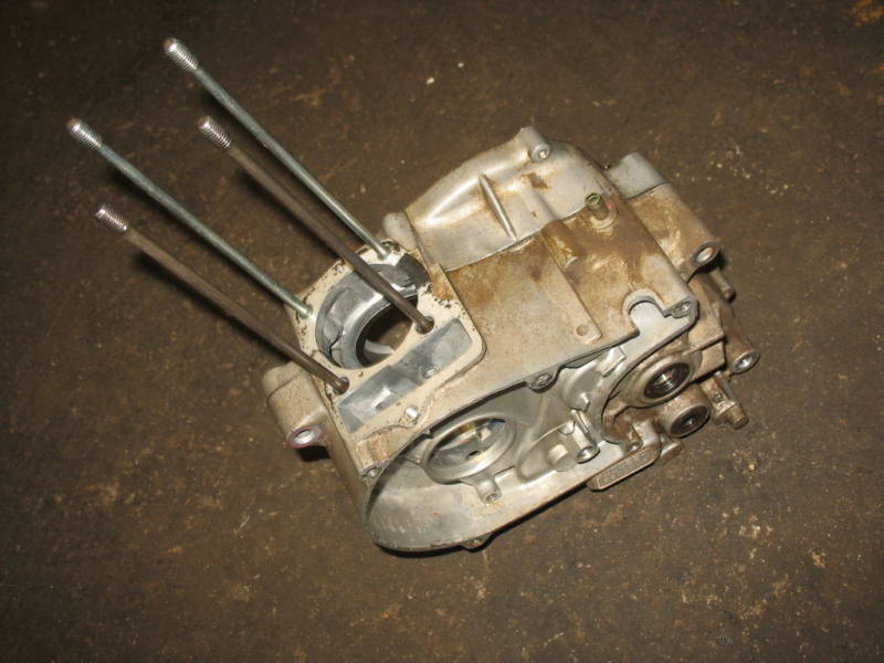 82 Honda XL100S XL100 XL 100 S Engine Motor Cases Crank Case Crankcase ...