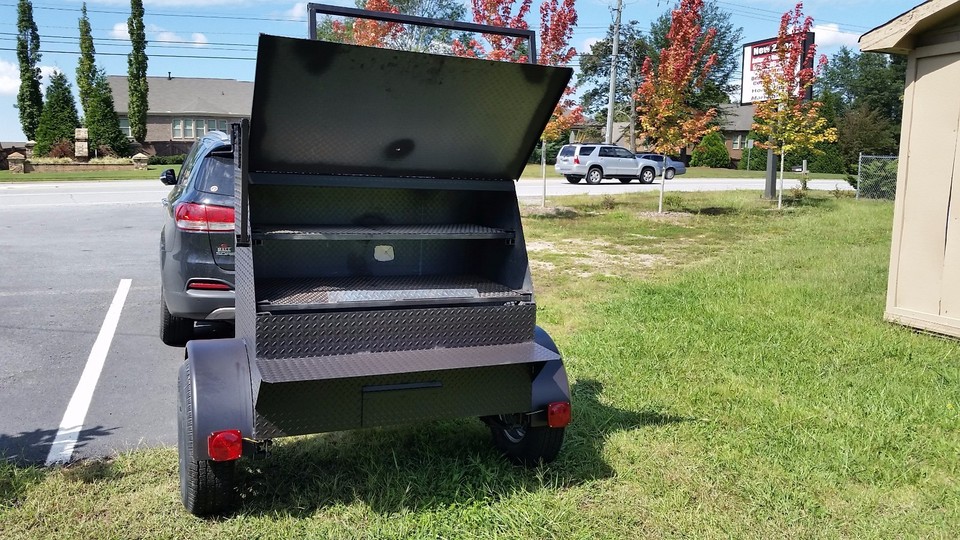 Rotisserie Mobile BBQ Smoker Grill Trailer Food Truck Concession ...