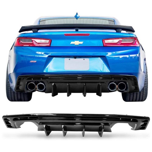 Fits 16-23 Chevy Camaro SS LT LS Rear Bumper Lip Diffuser Spoiler Gloss ...