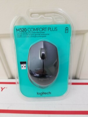 NEW Logitech M320 Comfort Plus Wireless Mouse Black | eBay