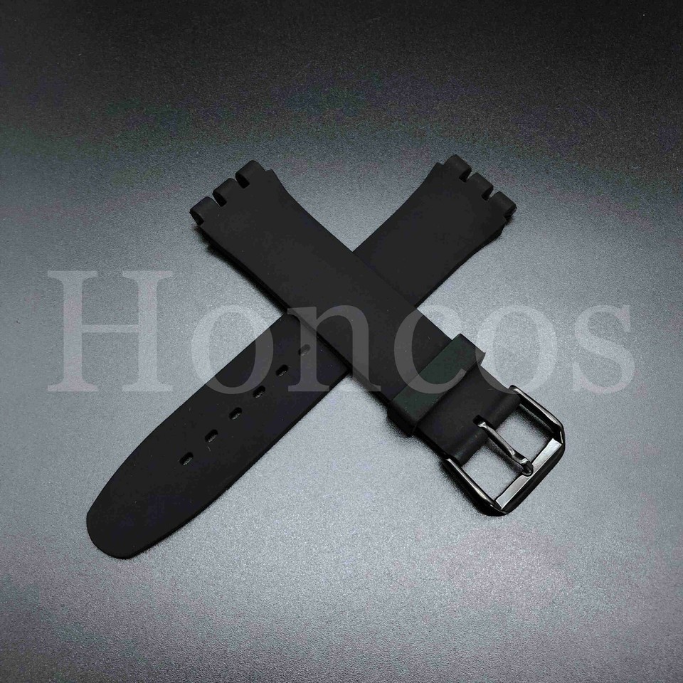 17 19 MM Colorful Silicone Rubber Watch Band Strap Fits for Swatch ...