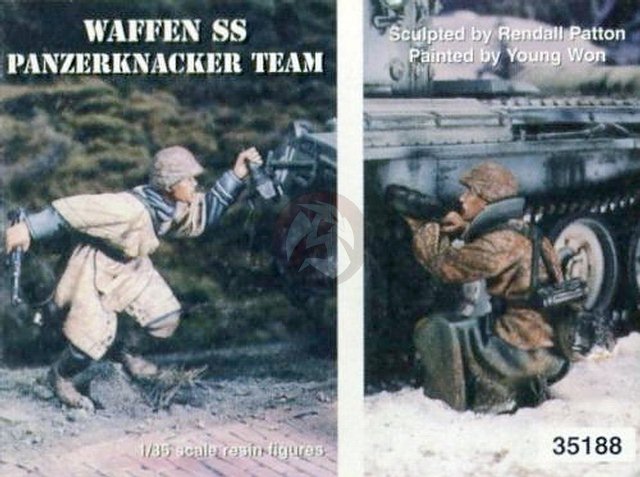 Warriors 1/35 Waffen-SS Panzerknacker Team w/Hafthohlladung AT Charge ...