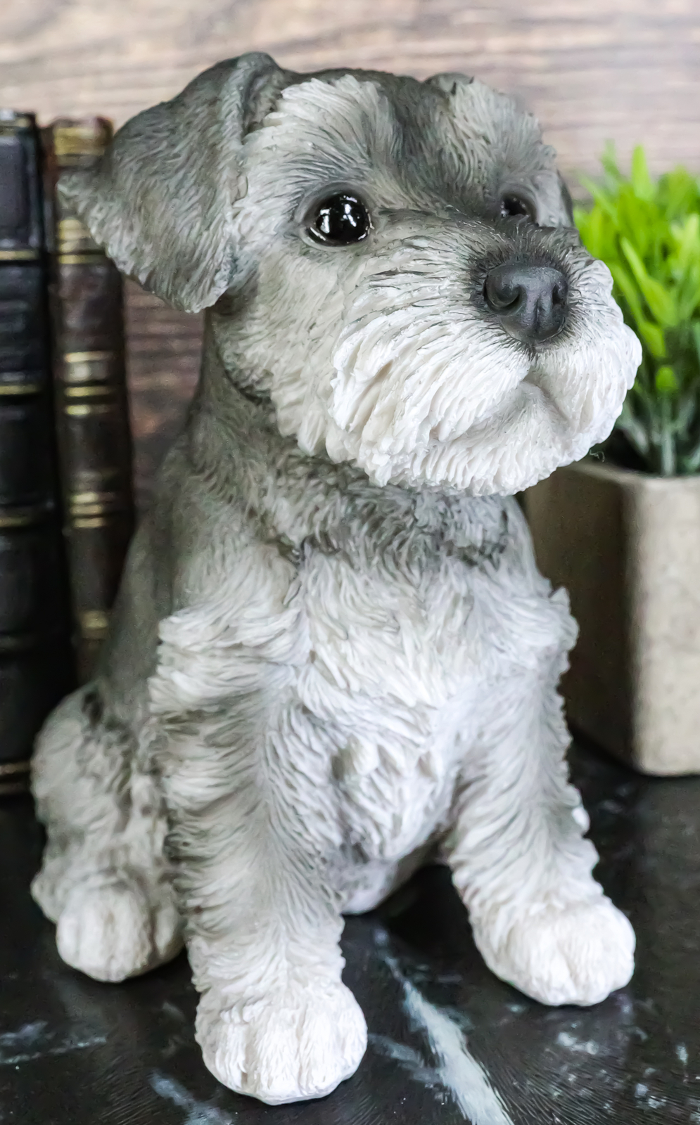 Realistic Miniature Schnauzer Puppy Statue 6.5"Tall Animal Dog ...