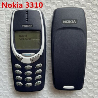 Original Nokia 3310 Blue Unlocked 2G GSM 900/1800 Cellular Phone 1 Year ...