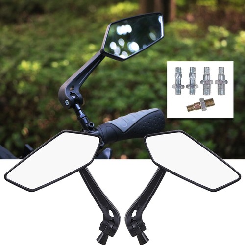 Pair 7/8" Motorcycle Rear View Side Mirrors For Suzuki Honda ATV Bike ...