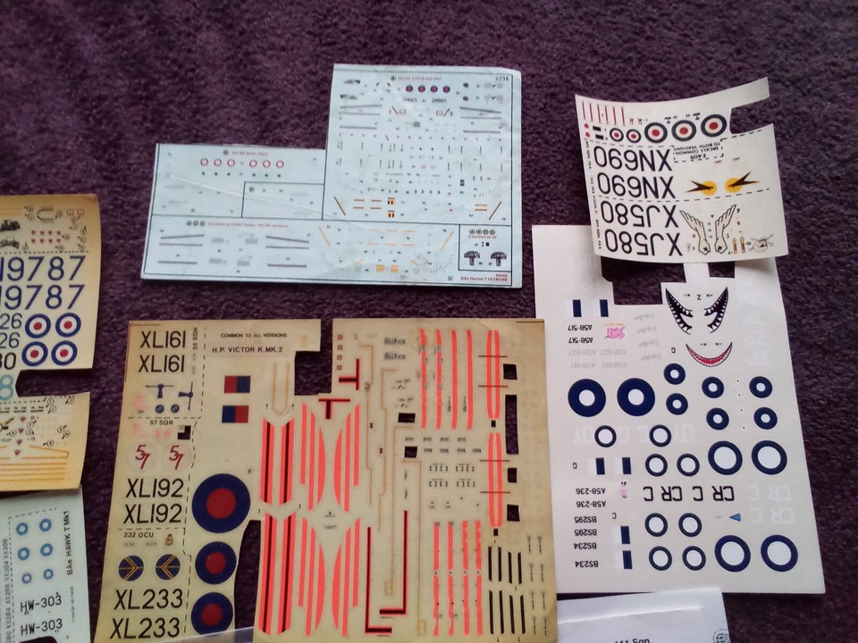 Another lot of part used RAF decals !!😁👍 1/72 scale decals | eBay