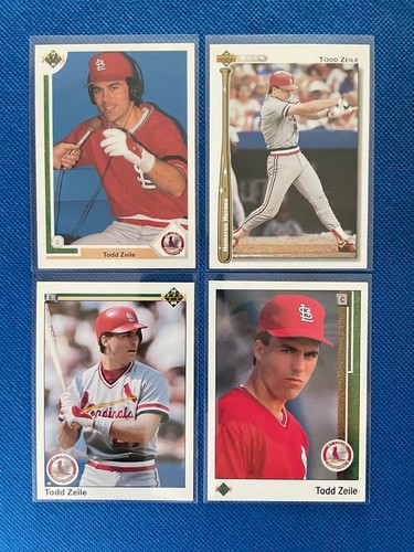 1989-1992 Upper Deck Todd Zeile RC St. Louis Cardinals MLB (4 Card Set ...