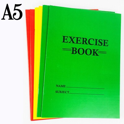 A5 Exercise Books Pack of 6 Lined Pages Jotter Notebook School Homework ...