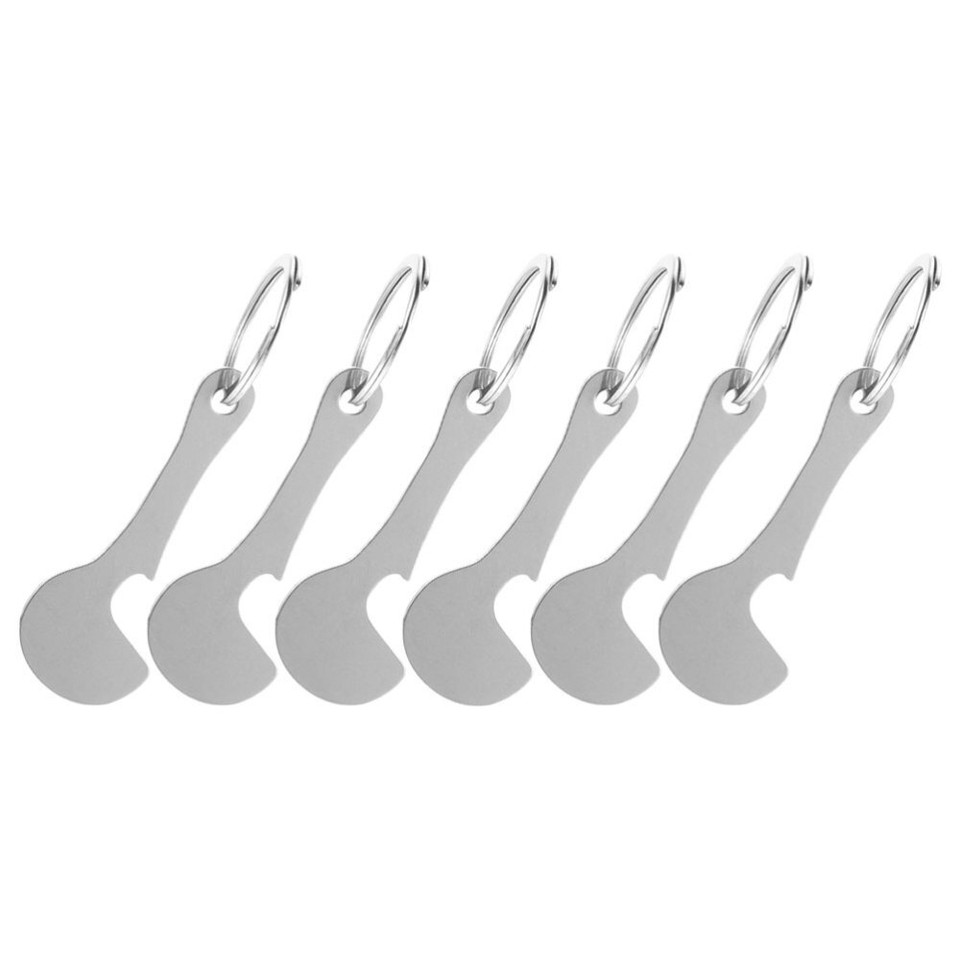 6 Pcs Shopping Cart Token Grocery Trolley Tokens Chip Key Fob Wagons ...