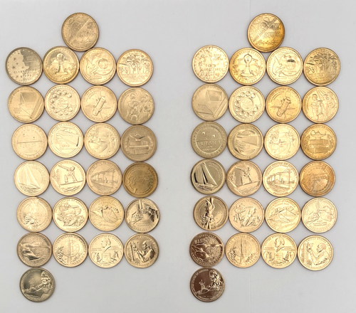 2018 - 2025 58 Coin PD Mint Uncirculated American Innovation Dollar Set ...