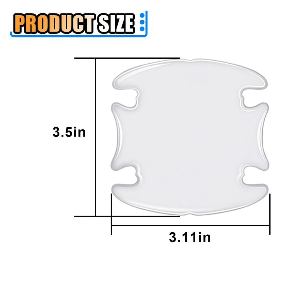 Car Door Handle Scratch Protector, Clear Traceless Car Door Cup Handle ...