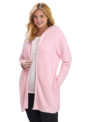 Woman Within Women's Plus Size Hoodie Shaker Cardigan | eBay