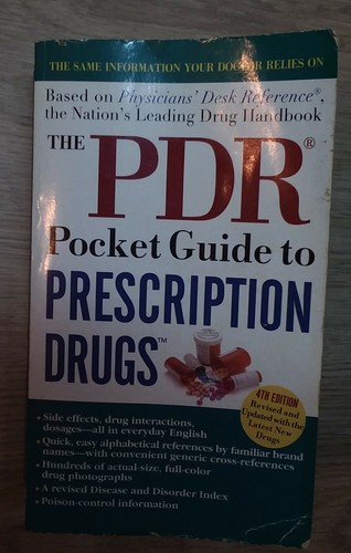 The PDR Pocket Guide To Prescription Drugs-4TH Edition-Paperback-Used ...