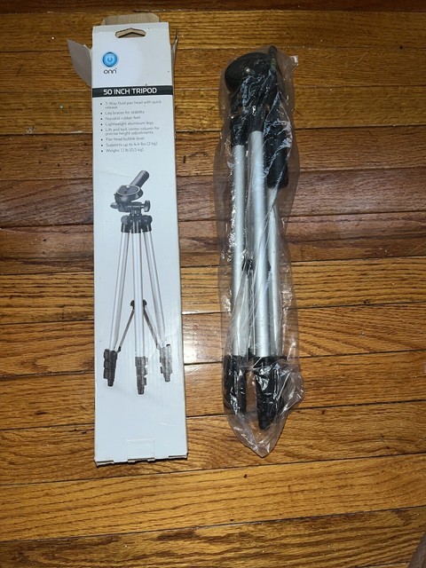 Onn 50" Tripod Silver/Aluminum FOR CAMERAS AND CAMCORDERS - GB for sale ...