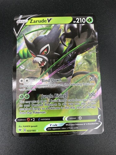 Zarude V ULTRA RARE 022/185 SWSH Vivid Voltage NM Pokemon HOLO 2020 | eBay