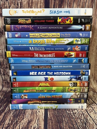 LOT OF 16 ANIMATED Cartoons KIDS DVDs - Disney, DreamWorks, Fox | eBay