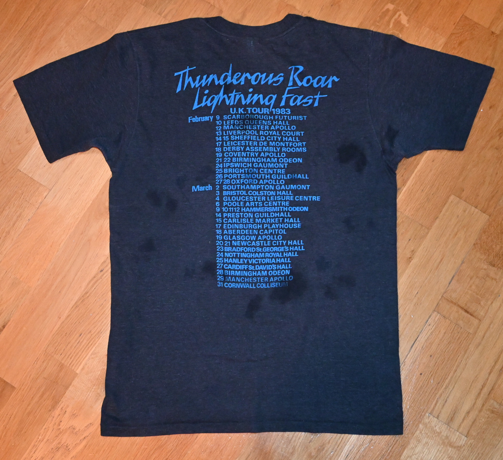 *1983 THIN LIZZY* vtg Rare 80's UK Tour concert tee t… - Gem