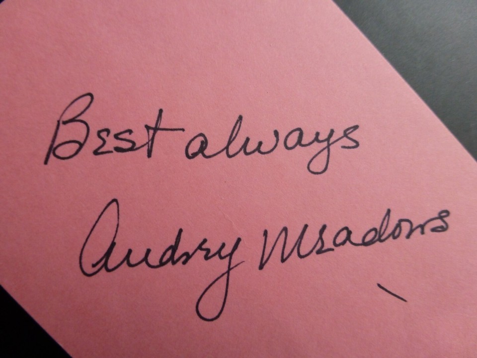 Audrey Meadows Signed Index Card with COA | eBay