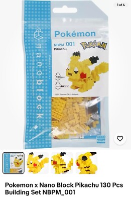 Pokemon x Nano Block Pikachu 130 Pcs Building Set NBPM_001 | eBay