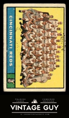 1961 Topps #249 Cincinnati Reds Vintage Cincinnati Reds Baseball Card ...