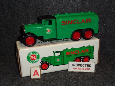 SINCLAIR OIL 1930 DIAMOND T TANKER TRUCK 1992 ERTL DIECAST COIN BANK ...
