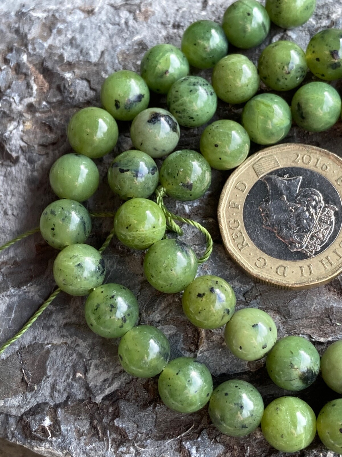 Canadian Jade - Semi Precious Gemstone Beads 8mm 39cm Strand Jewellery ...
