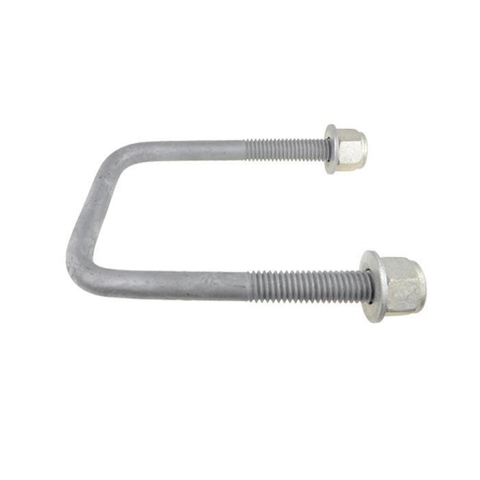 Qty 2 Square 1/2" BSW U Bolt & Nuts Inside 100mm (W) x 125mm Leng (L ...