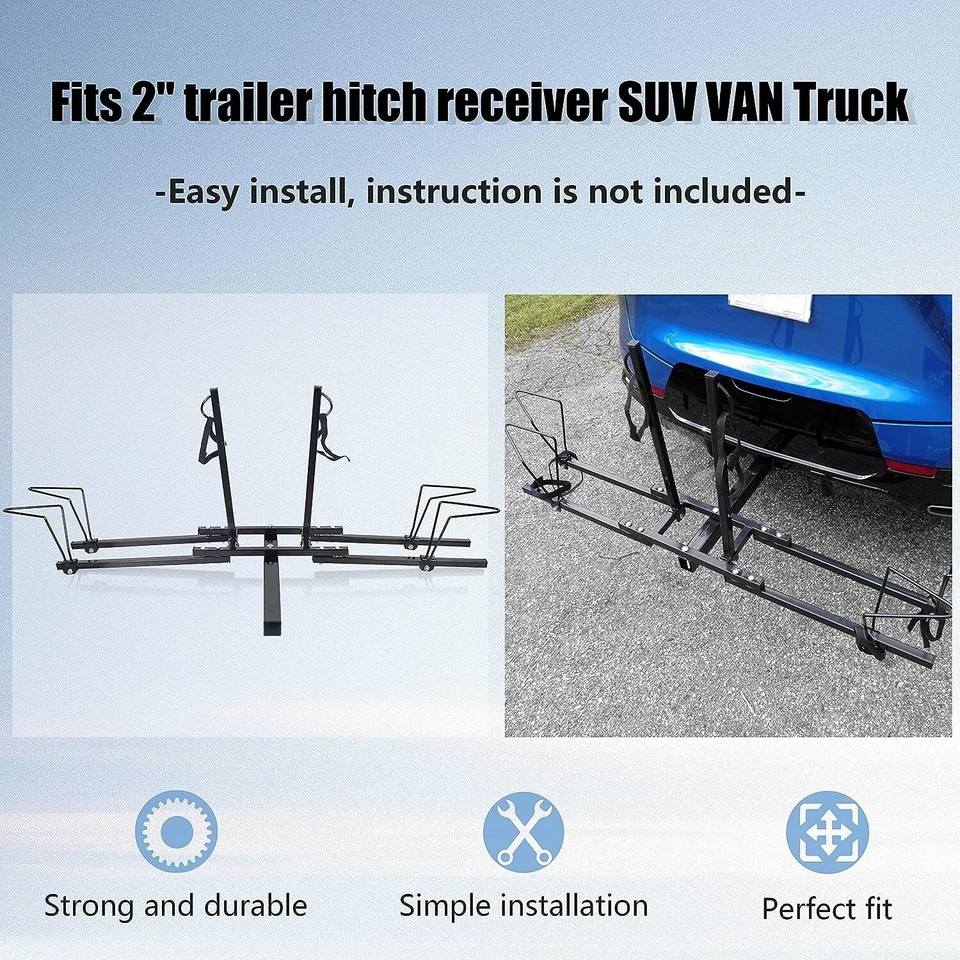 CMT Hitch Mount Bike Rack Carrier Upright 2 Mountain Bike E-Bike Carrier Platfor | eBay