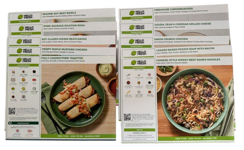 Hello Fresh Recipe Cards Lot of 10 Chicken Pork Beef Bowl Easy Home ...