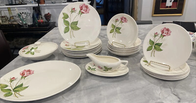Edwin Knowles China - TEA ROSE -27 Pc Set 8 Dinner 8 Soup 6 Salad. More ...