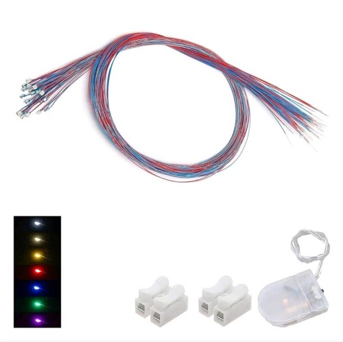 25PCS Pre-Wired Micro Blinking LEDs (Light Mode: Flashing Multicolor ...