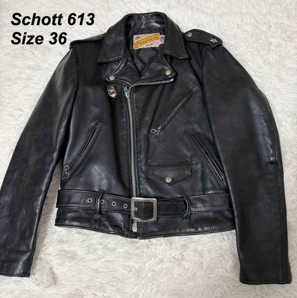 Schott 613 Perfecto One Star Size 36 Steerhide Leather Jacket ...
