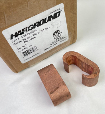 QTY: 10 HARGER CGET2503/0 Compression Grounding E Tap Cable to Cable ...