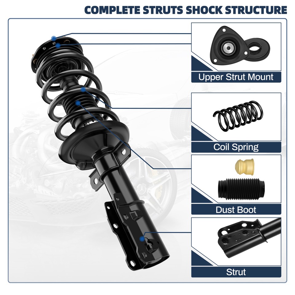 For 2006-2011 Chevrolet HHR Front Complete Struts & Rear Shock Absorber ...