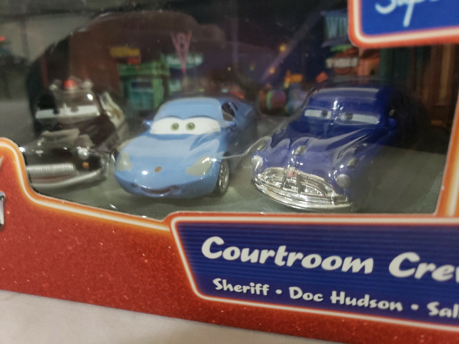 Disney Cars Courtroom Crew Sheriff Doc Hudson Sally | eBay