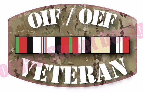 OIF/OEF Operation Iraqi Enduring Freedom Veteran Decal Sticker Multicam ...