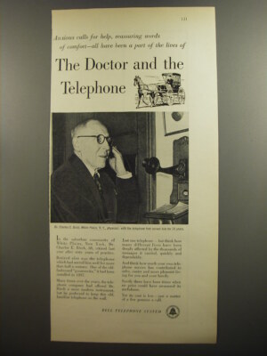 1952 Bell Telephone System Ad - The doctor and the telephone | eBay