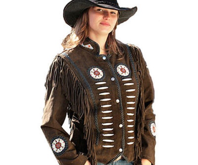 Women's Fringed Beaded Suede Western Indian Jacket Best Quality in ...