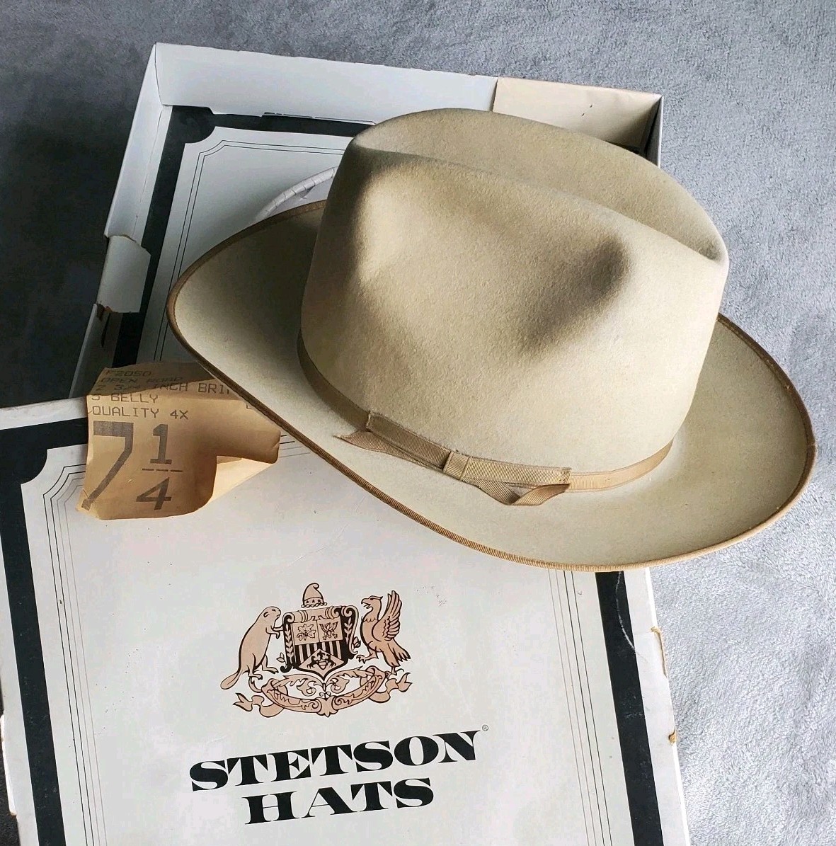 Vintage 1940s–1960s Stetson 4X Open Road Cowboy Hat w… - Gem