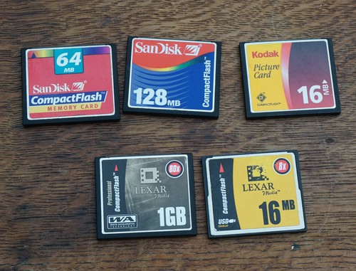 Lot Of 5 Compact Flash / CF Memory Cards. SanDisk, Kodak, Lexar | eBay